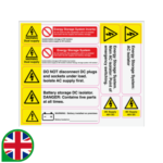 Battery Warning Label Set - Wagner Renewables